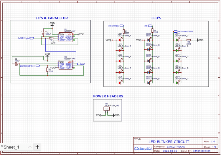 LED Blinker Circuit: 555 Timer + Transistor Build | Circuitrocks Learn